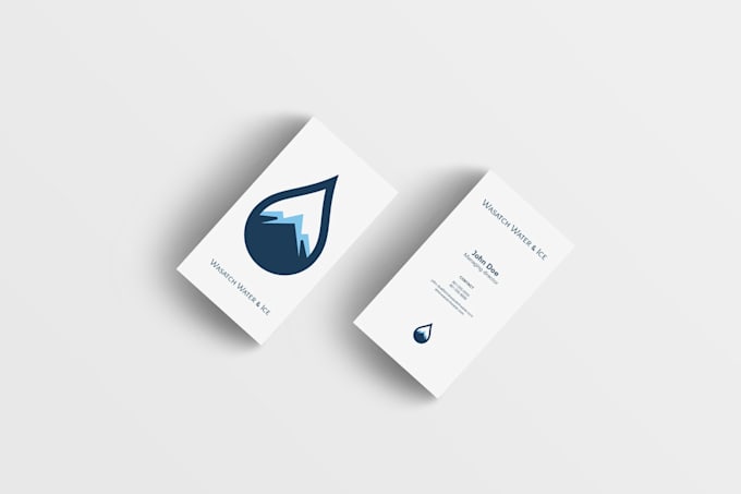 Design a minimalist logo business card for water ice company by ...