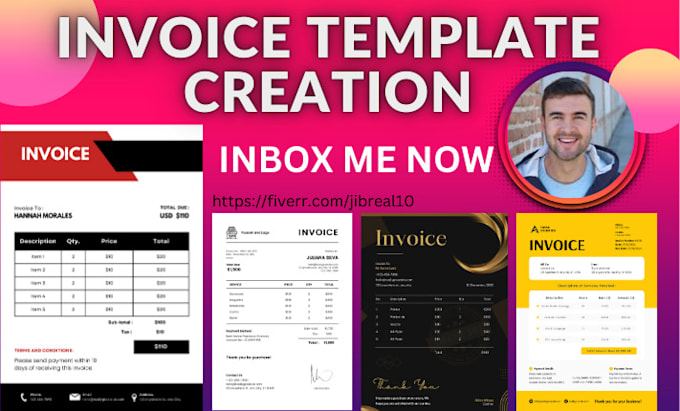 Do invoice creation, invoice design, invoice template by Jibreal10 | Fiverr