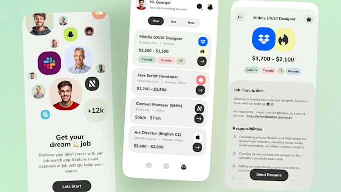 Build a job portal app, job listing app, job board app, job search app ...