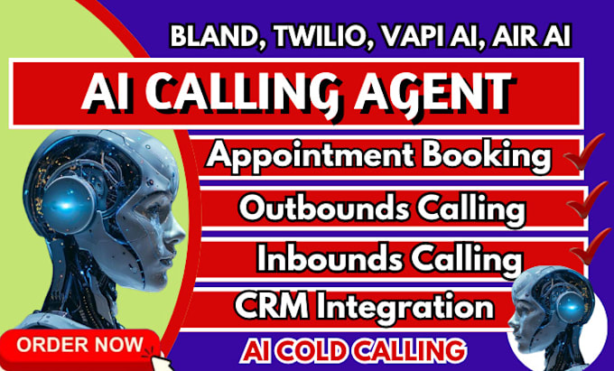 Create ai calling agent, ai cold calling, ai chatbot, ghl, voice ai, vapi ai by Gabrio_ian | Fiverr