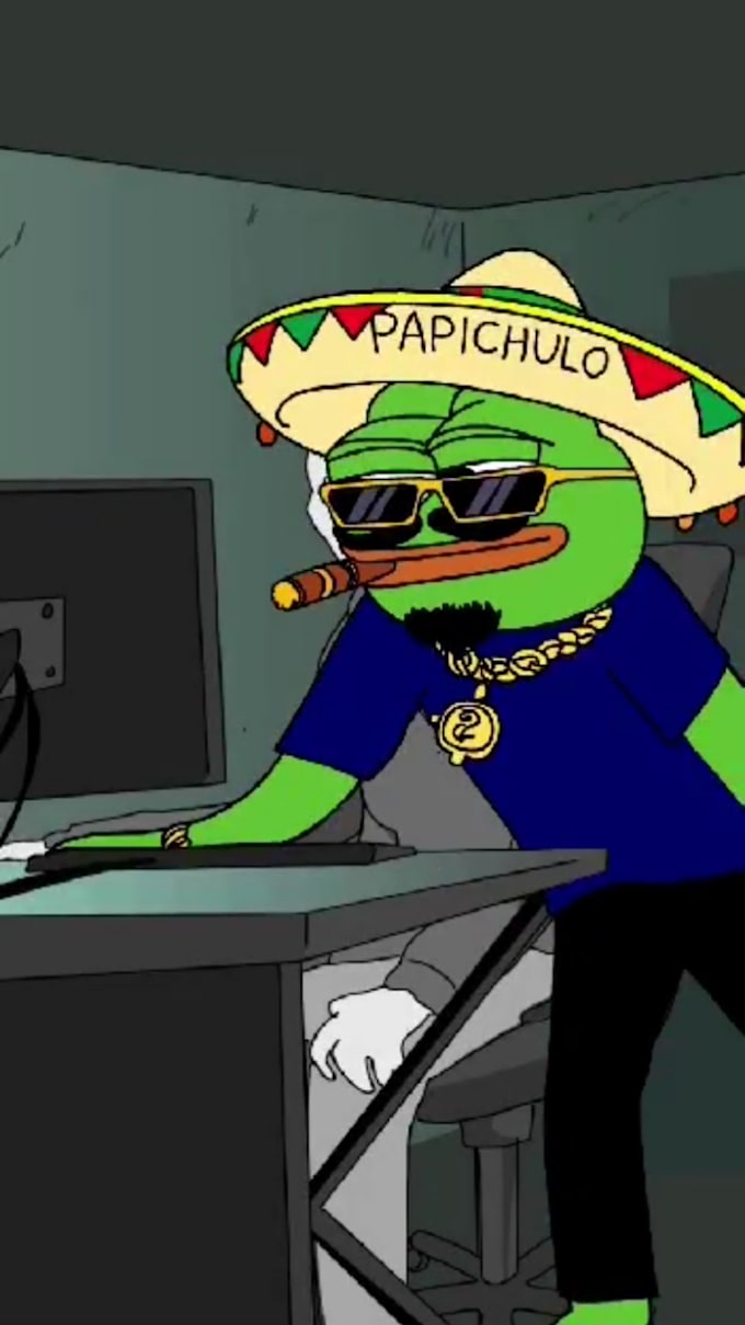 Do 2d meme coin video, meme coin art, crypto animation, ponke solana ...