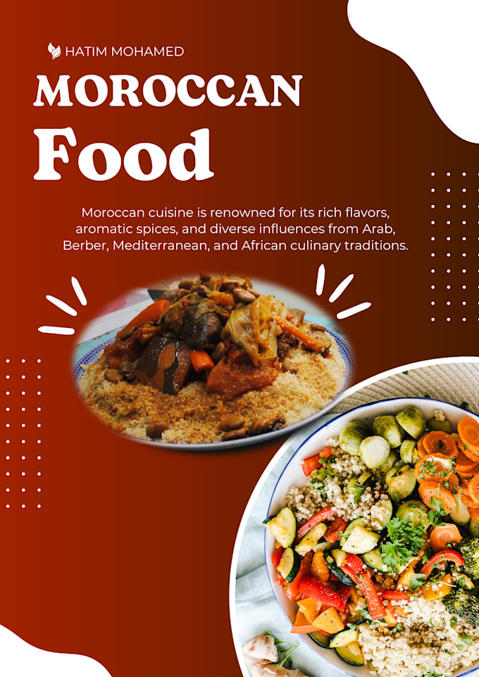 Explore moroccan food recipes by Mohamedmazouz | Fiverr