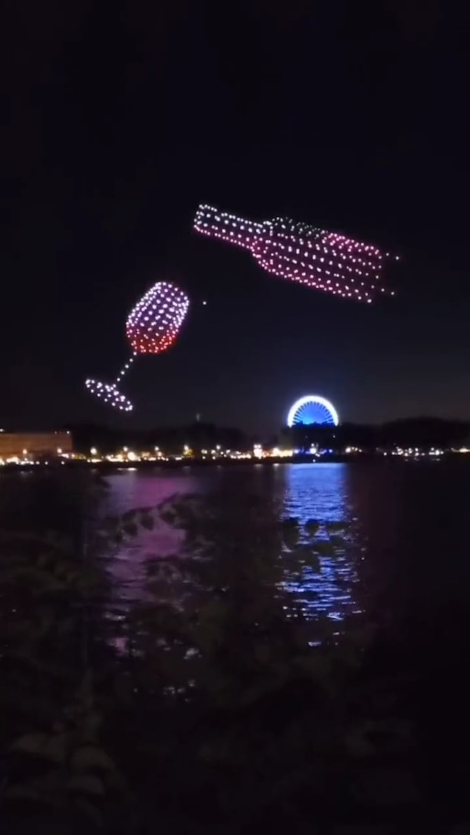 Make 8k aerial drone show vfx animation drone show animation 3d drone ...