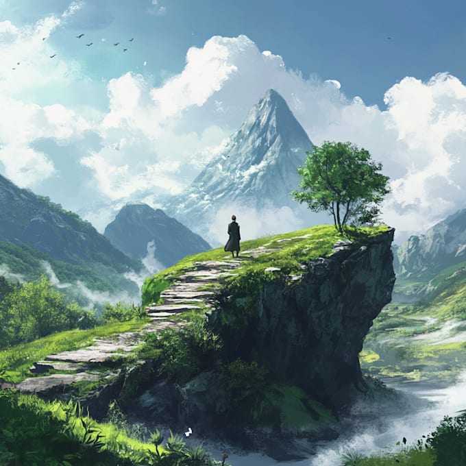 Make landscape concept art, fantasy illustration, by Guekanearbh | Fiverr