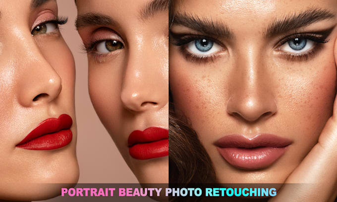 High end portrait beauty retouching, photo editing in photoshop by Evoraretoucher | Fiverr