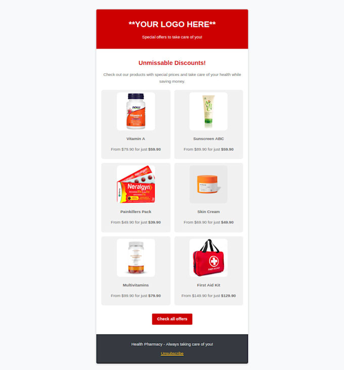 Design professional email templates for any business by Vitor_gontijo ...