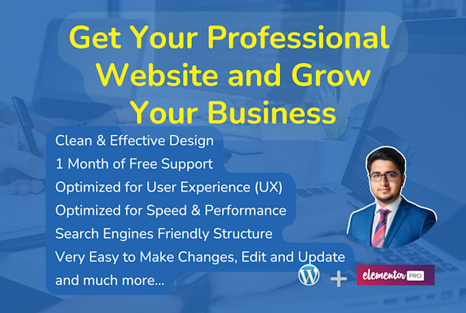 Create, redesign professional business website with wordpress elementor pro by Abaidz | Fiverr