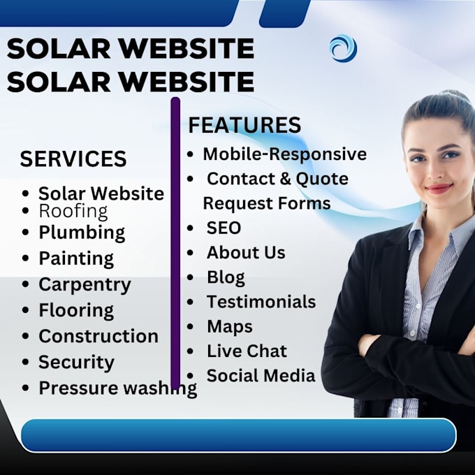Design solar website, renewable energy website, solar installation ...
