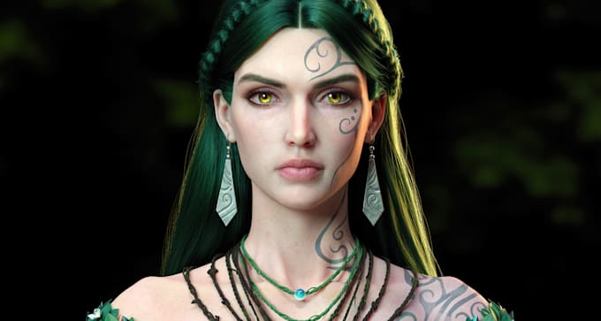 Do 3d game character 3d realistic character design 3d metahuman model facial rig by Crisxizy ...