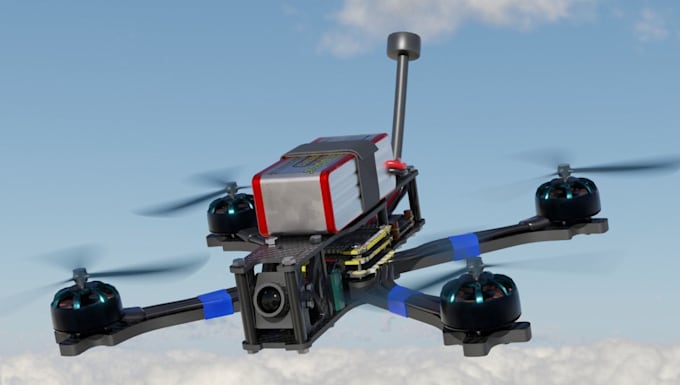 Redesign 3d cad model of drone uav, vtol drone,aerospace vehicles ...