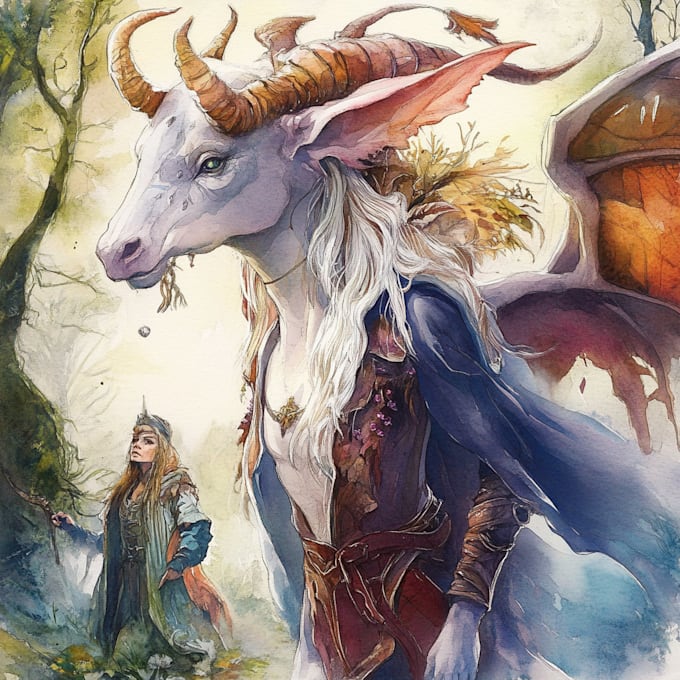 Create fantasy art, watercolor, dnd character art by Douteobug | Fiverr