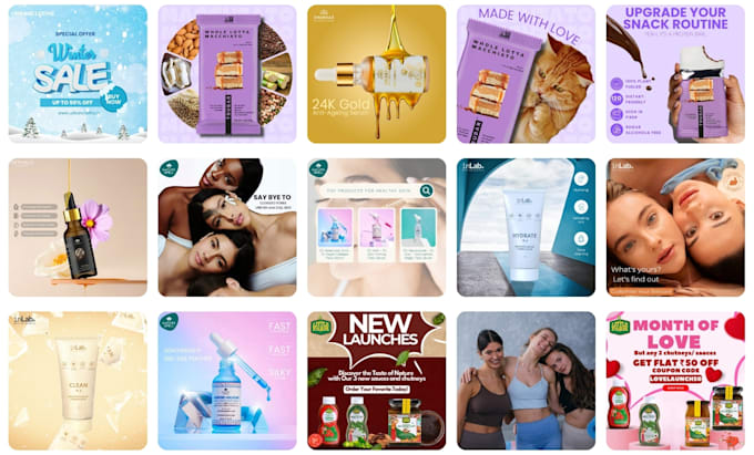 Create attractive social media posts, carousel post, banner and ads designs by Praveenyadav52 ...