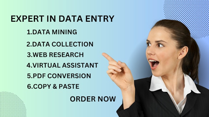 Do perfect data entry, web research, copy paste by Joyce_nyambura | Fiverr