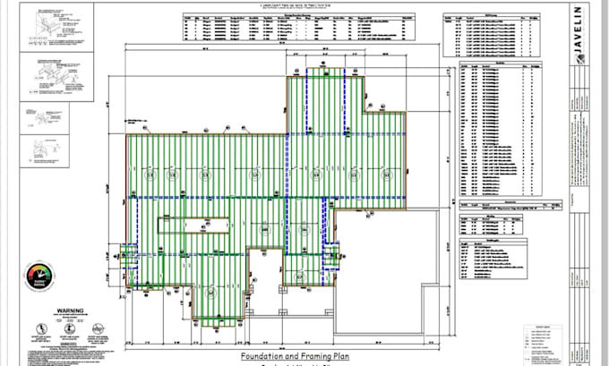 Design your wood structure framing plan and foundation plan floor plan ...