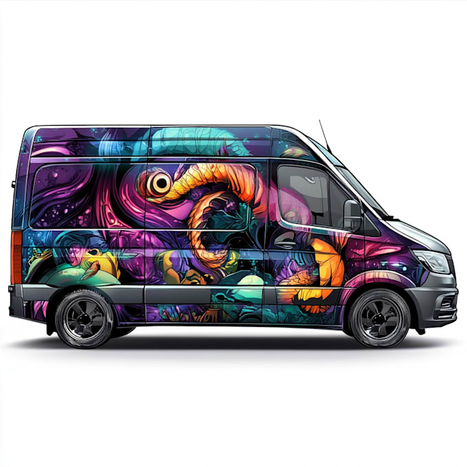 Draw eye catching vehicle wrap, creative van wrap, car wrap by Erickahbaker | Fiverr