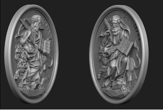 Sculpt 3d bas relief, 3d coin bas, 3d medallion, 3d coin model for 3d ...