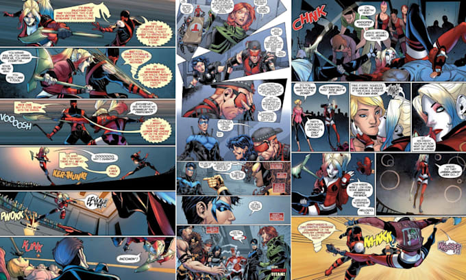 Draw comic book storyboard manga page comics strip graphic novel ...