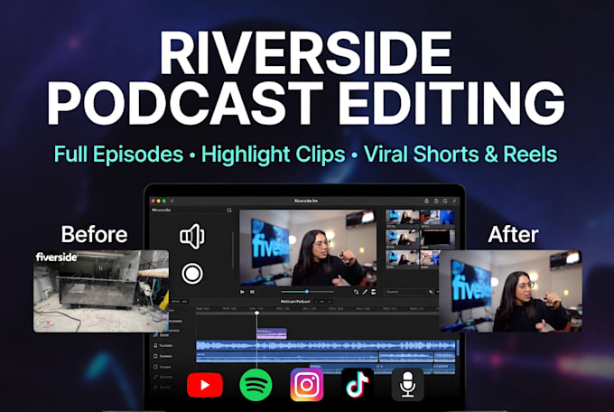 Edit riverside recording with multicam by Graphic_guru25 | Fiverr