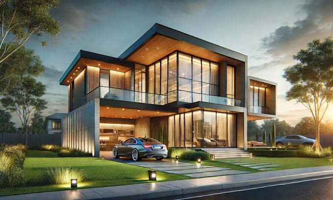 Do 3d exterior render design, 3d modelling rendering, interior design by George_archh | Fiverr