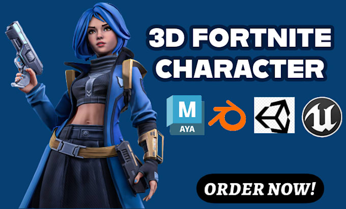 Do 3d game character fortnite character 3d rigging unreal engine unity blender by Teehar_studio ...
