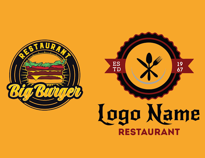 Creative fast food and restaurant logo by Basirislamk | Fiverr