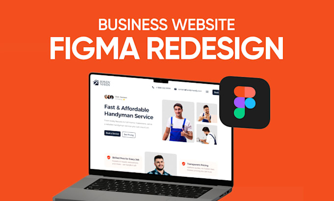 Redesign your business website in figma by Hanzas | Fiverr