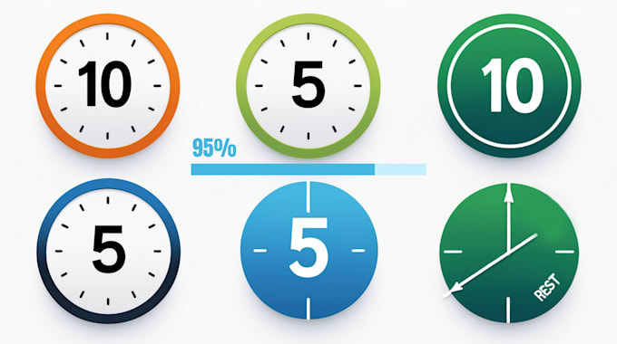 Transparent countdown timer clock for fitness yoga workout by Kasunc1 ...