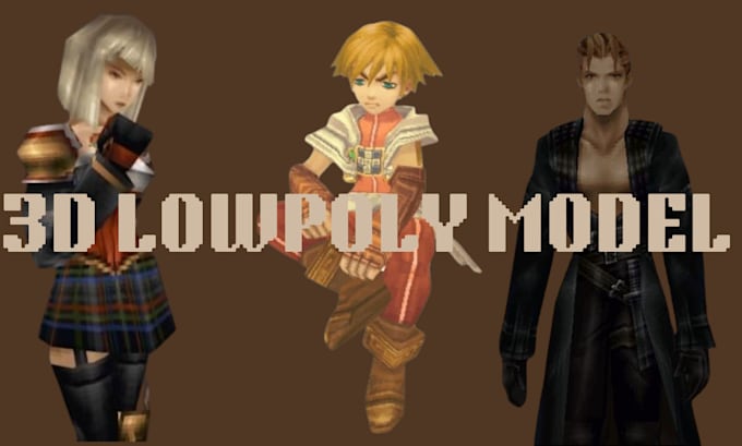 Create psx,n64,ps1 style 3d character model 3d animation in ps1 lowpoly ...