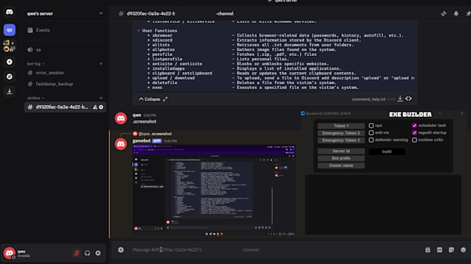 Create a discord rat bot by Localixe | Fiverr