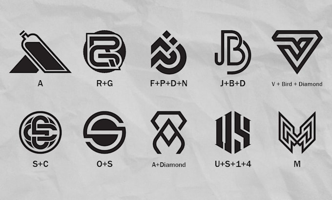 Design a professional monogram logo for your brand by Piemlabs | Fiverr