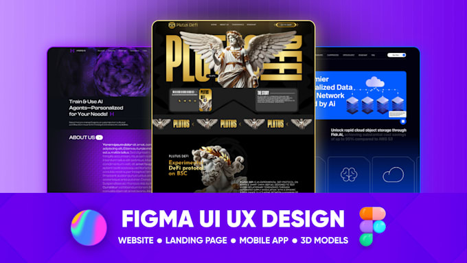 Do figma design for apps, landing pages and 3d models by Danyal006 | Fiverr
