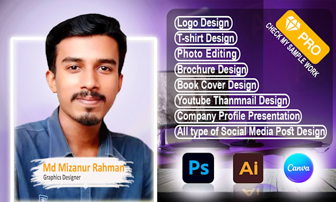 Do any graphic design, redesign work professionally by Mdmizan904 | Fiverr