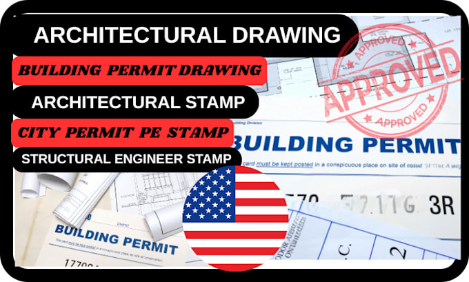Licensed architect and engineer pe stamp for pa, hi, ny permit approval ...