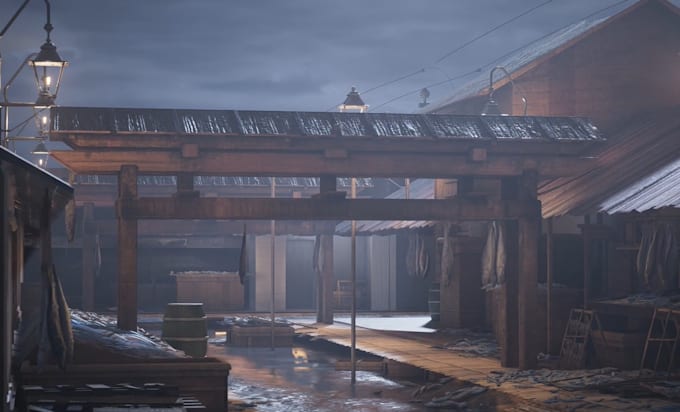 Design 3d game ready environment for indie game development, open world ...