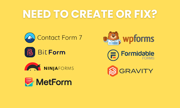 Create or fix jot form, gravity form, wp form 7 and many more by Muktadirsuny | Fiverr