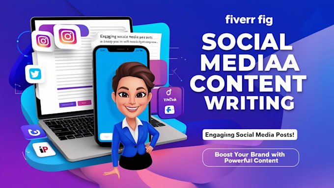 Write compelling captions and posts for social media by Zshah100 | Fiverr