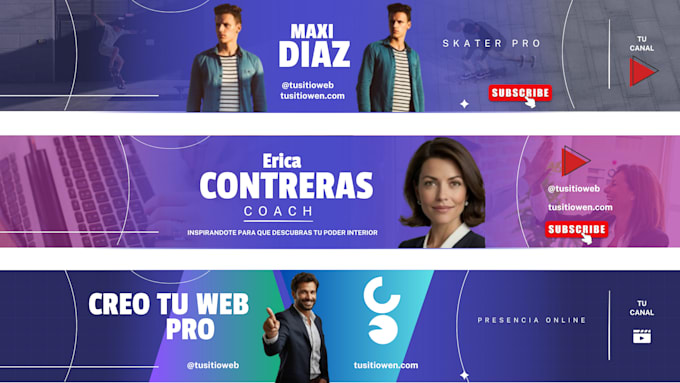 Design a perfect youtube banner for you by Pablovalenzu719 | Fiverr