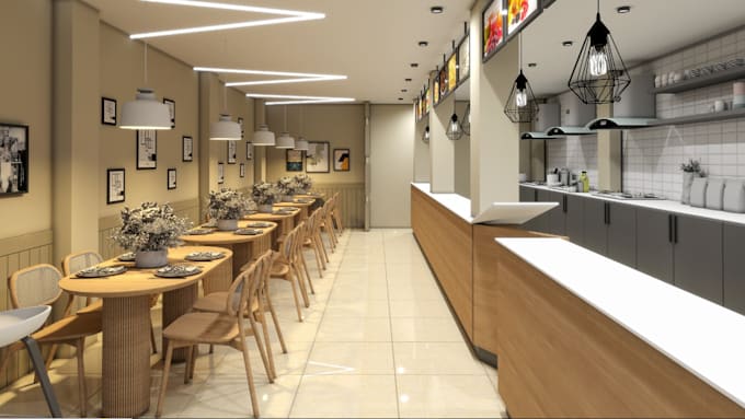 Unique 3d restaurant interior, cafe,coffee shop design, dinner, d5 ...