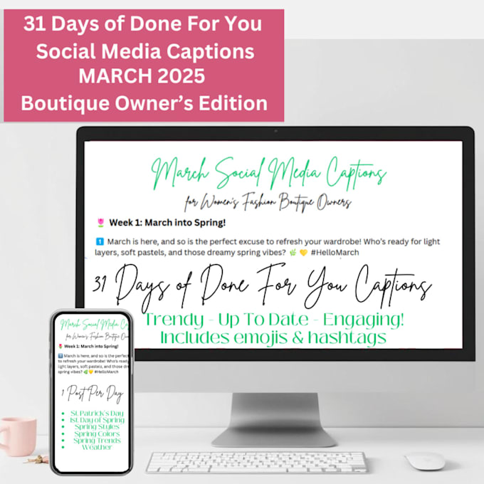 Write custom social media captions for boutiques by Stbboutique | Fiverr