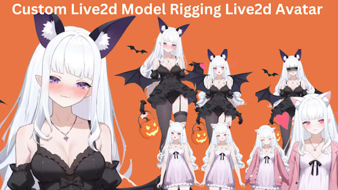 Custom live2d model rigging live2d avatar design anime style 2d avatar ...