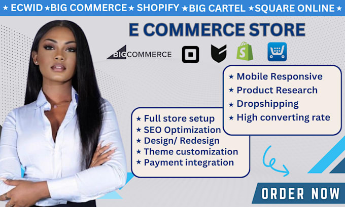 Design redesign ecwid store setup bigcommerce big cartel store square online by Emilybrw | Fiverr