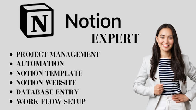 Be your notion expert, notion workspace, notion template, notion virtual assist by Chris_d909 ...