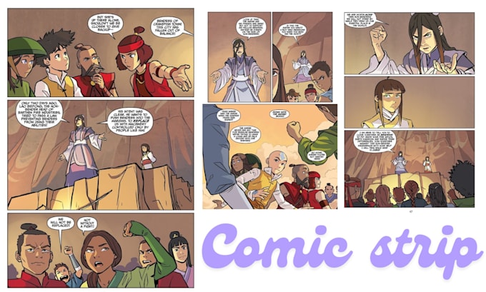 Draw comics book strip cartoon character panel webcomic page storyboard ...