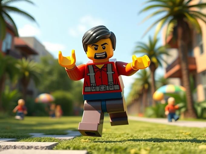 Craft 3d lego character 3d lego animation 3d lego minifigure by ...