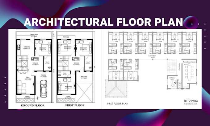 Create a detailed architectural floor plan and house design using ...