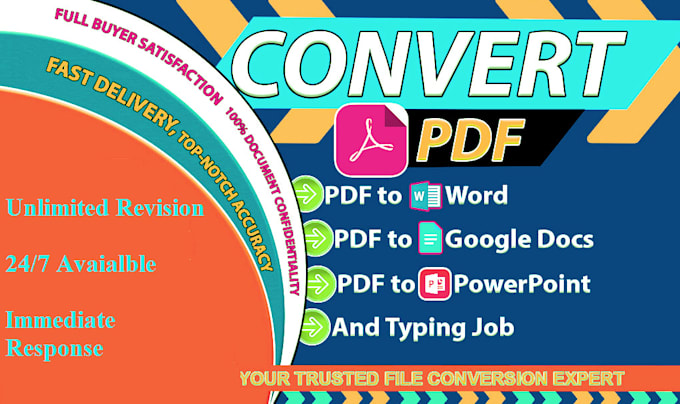 Convert pdf to word, google docs, powerpoint, typing by Devilcreationz ...