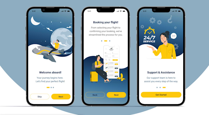 Do onboarding design app splash screen animation figma ui ux web app uiux design by Xankhdesign ...
