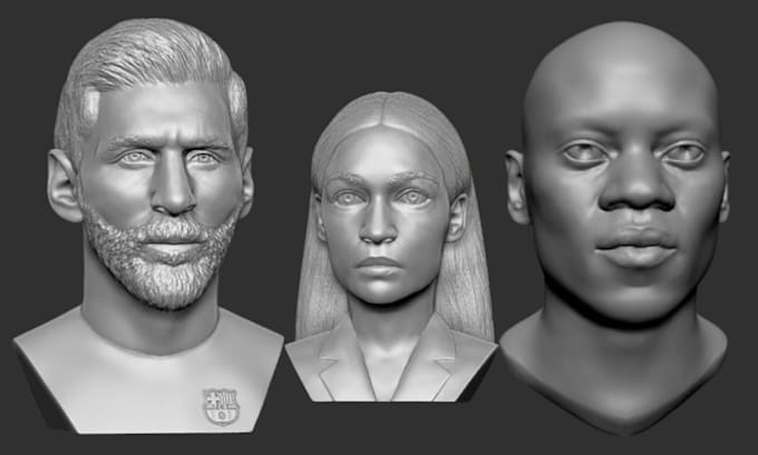 Sculpt detailed 3d head realistic head model 3d bust 3d face for 3d ...
