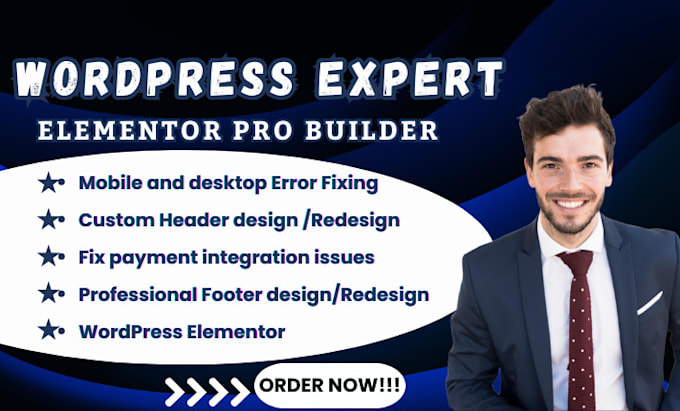 Do Wordpress Elementor Mobile Design Header And Footer Customization