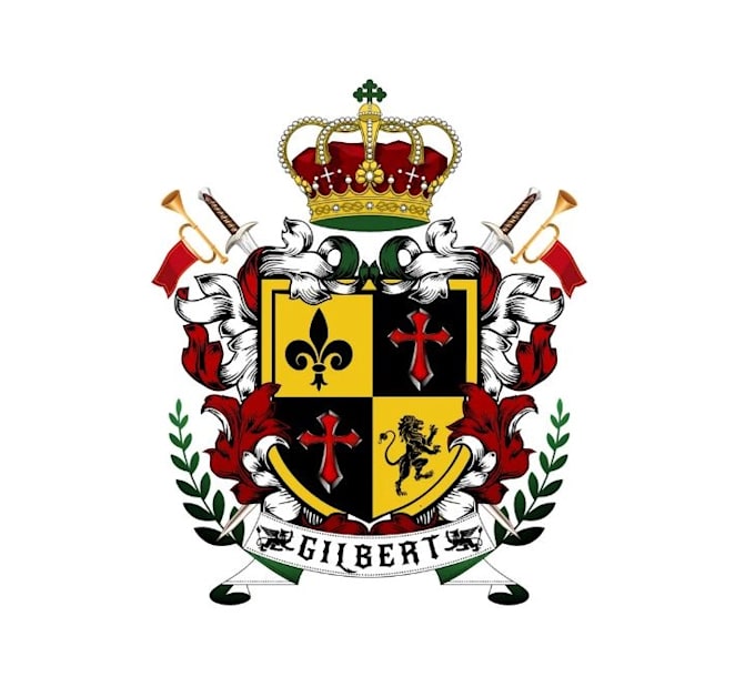 Design luxury regal heraldic family crest coat of arms logo by Linda ...